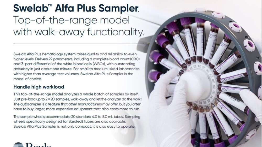 Blutbildanalyser Swelab AutoCounter Alfa Plus | Leupamed GmbH